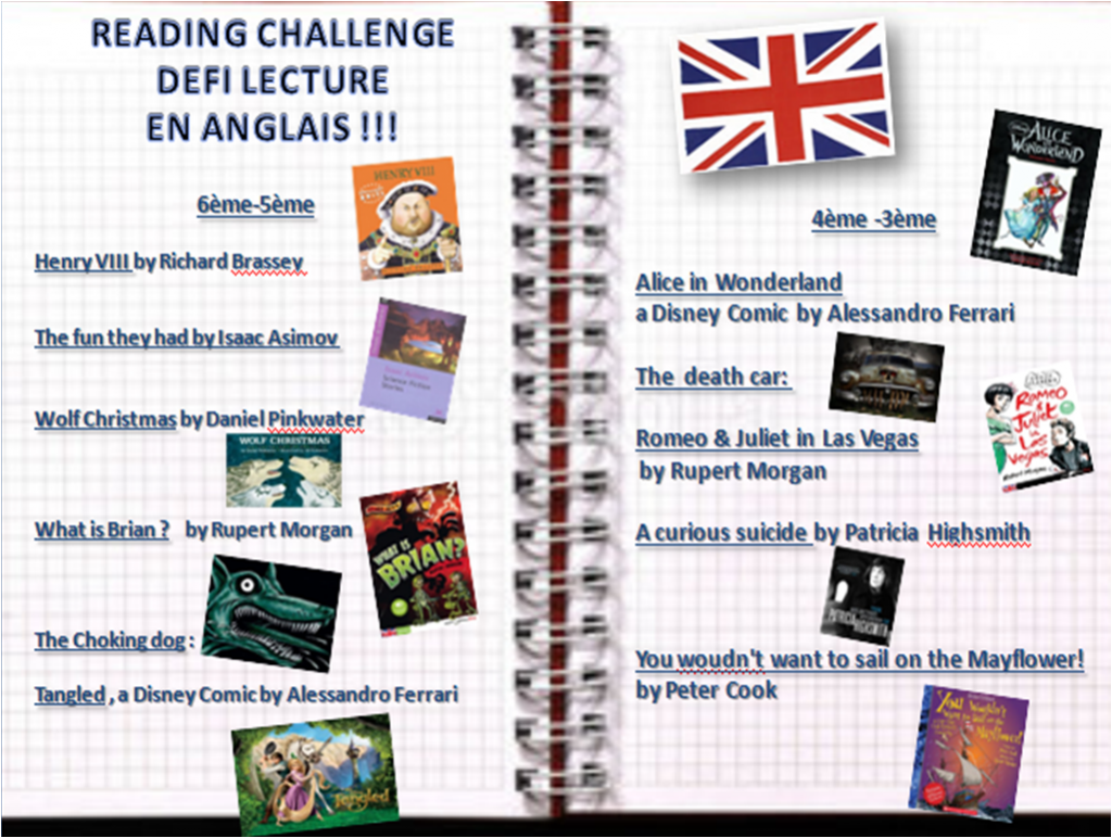Reading Challenge / Défi Lecture | Collège Achille GRONDIN