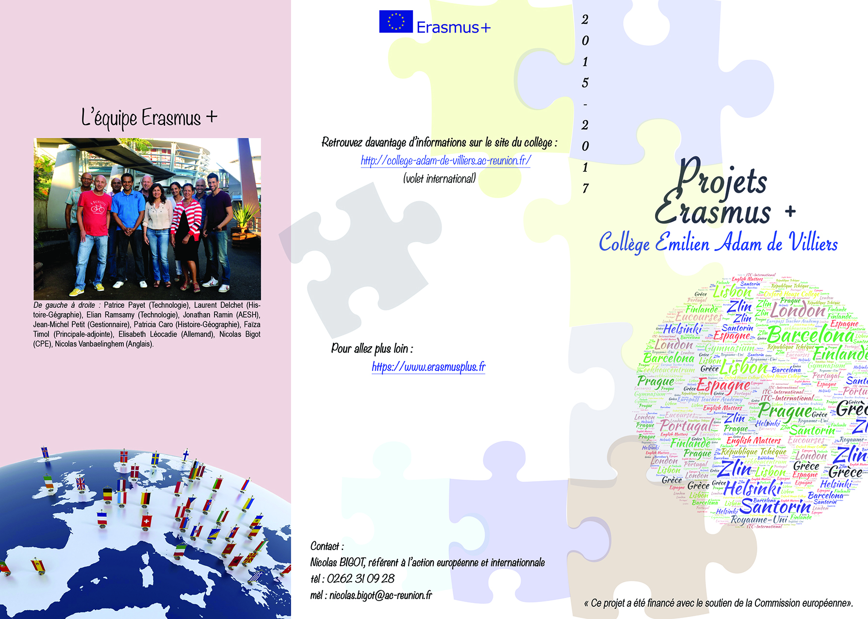 Plaquette de présentation des actions du projet Erasmus + – Collège ...