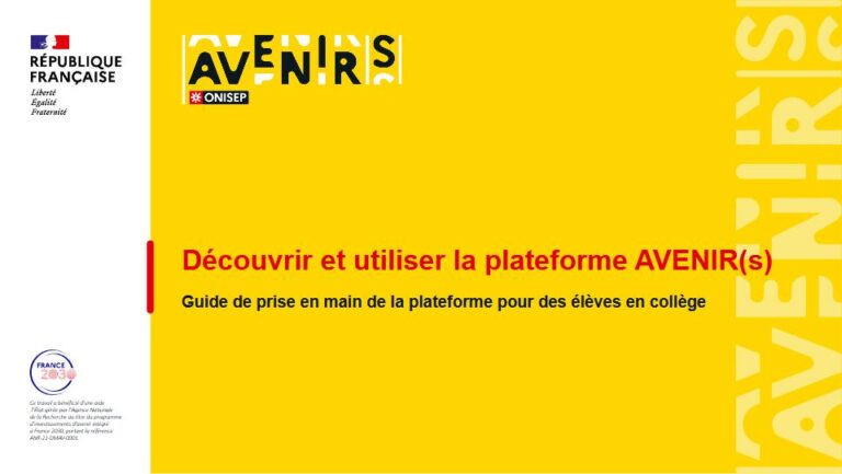 Découvrir la plateforme Avenir(s) – COLLEGE Albert Lougnon