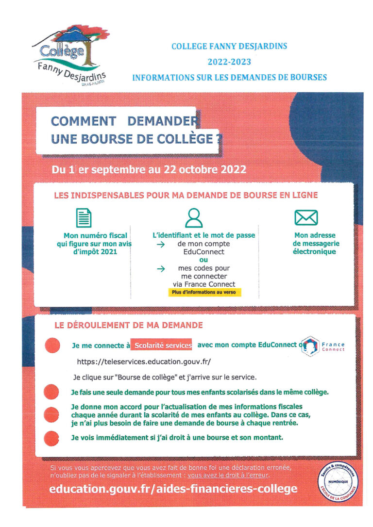 Campagne de bourse de collège 2022-2023 | Collège Fanny Desjardins