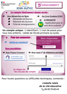 Accès à EduConnect – Site du Collège Henri MATISSE