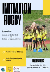 Initiation Rugby – Site du Collège Henri MATISSE