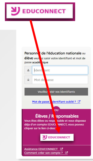 Se connecter à Educonnect | College Terrain Fayard