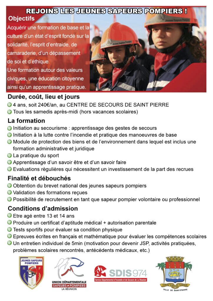 Jeunes sapeurs pompiers volontaires | College de Terre Sainte
