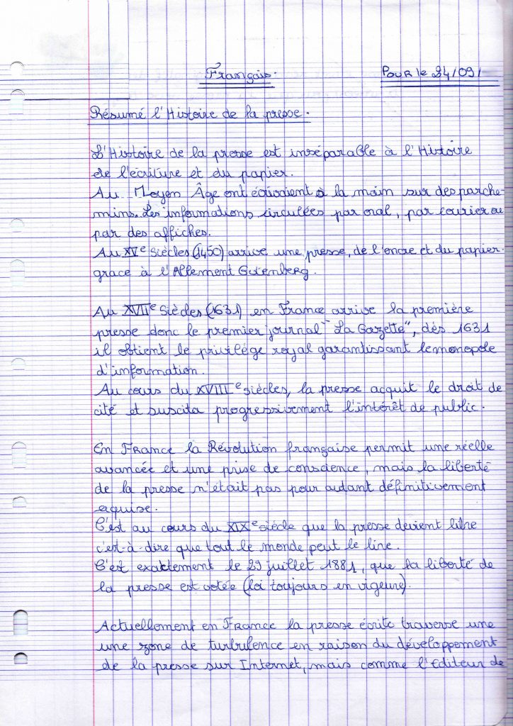 Semaine de la presse – Collège de Trois Bassins