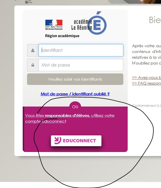 accès educonnect – Collège de Trois Bassins