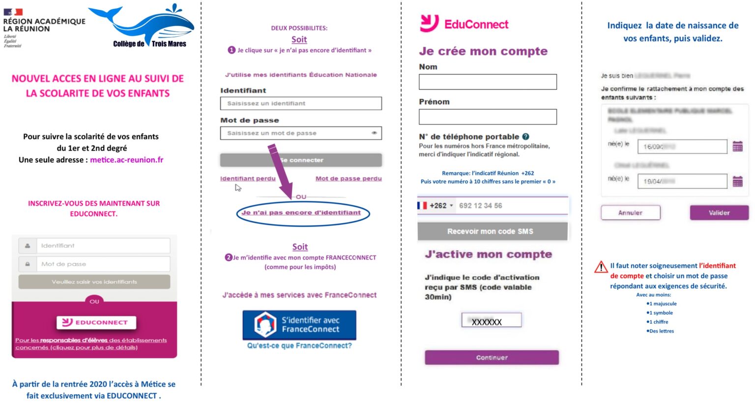ENT MÉTICE – Collège de Trois Mares