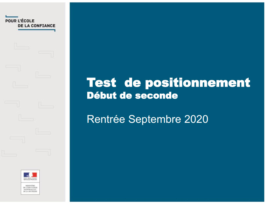 Test de positionnement | Lycée Amiral Bouvet