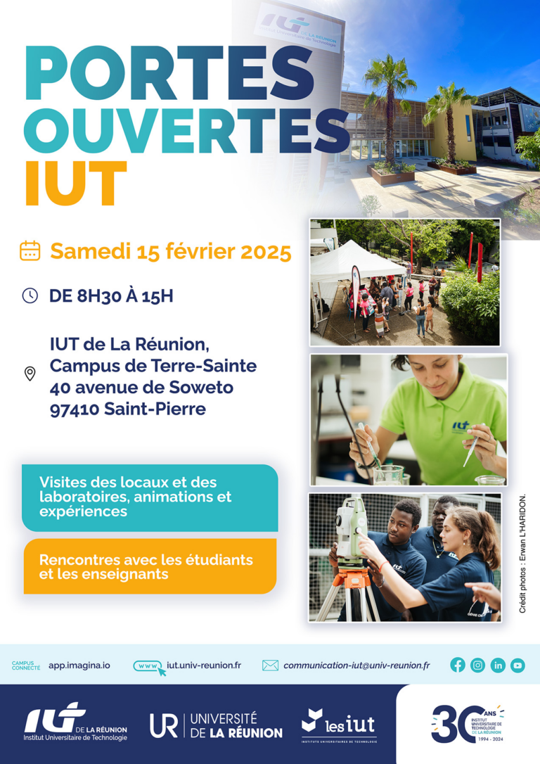 Journée Portes Ouvertes de l’IUT de La Réunion – samedi 15 février 2025 ...