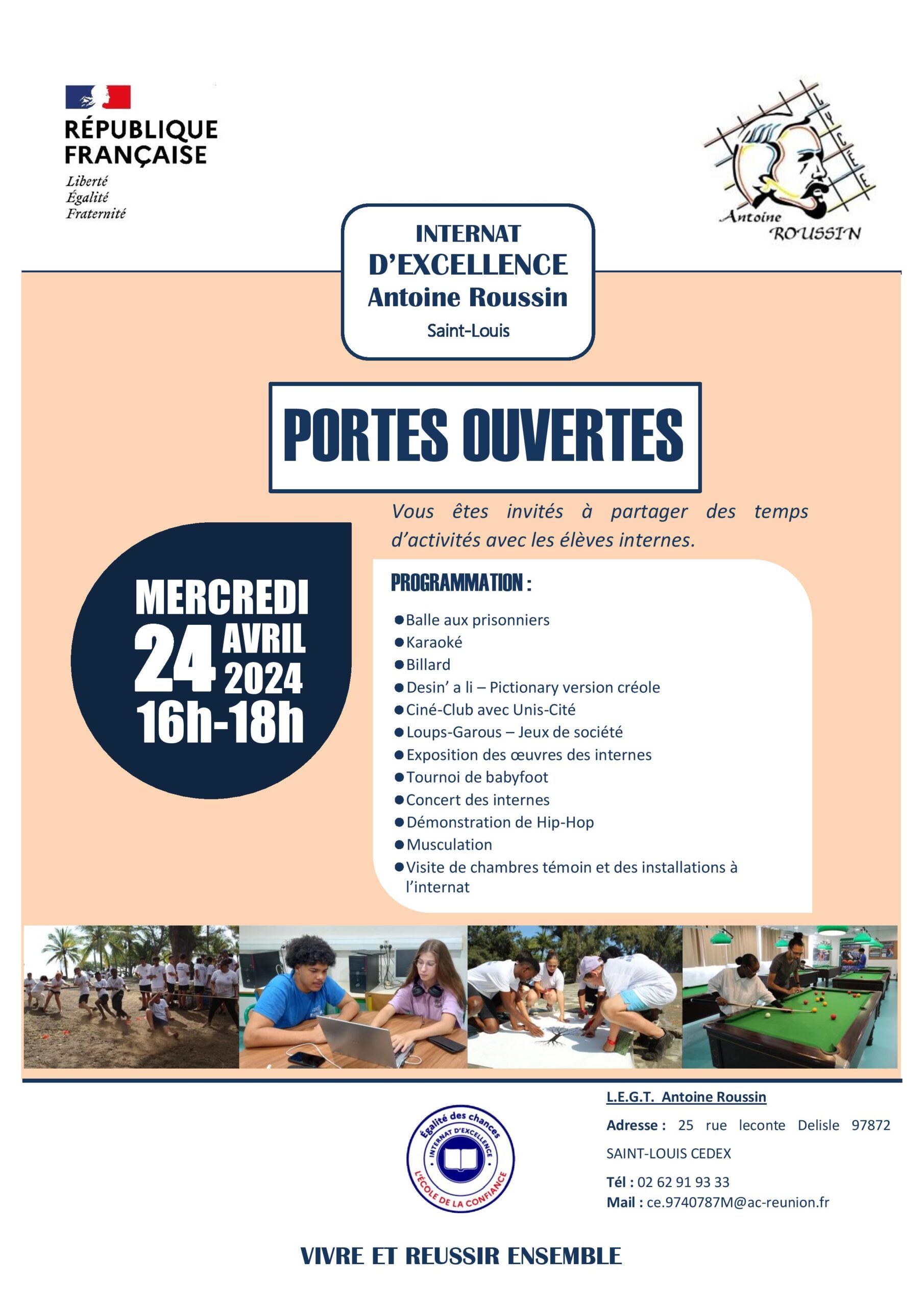Journée Portes Ouvertes de l’internat d’excellence du lycée Antoine ...