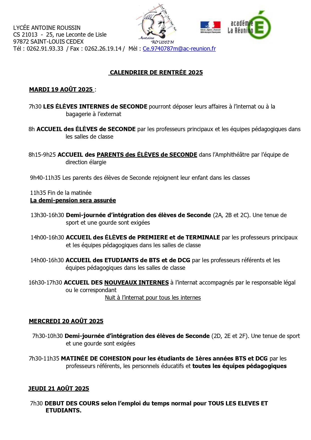 Rentrée scolaire 2025-2026 : le calendrier