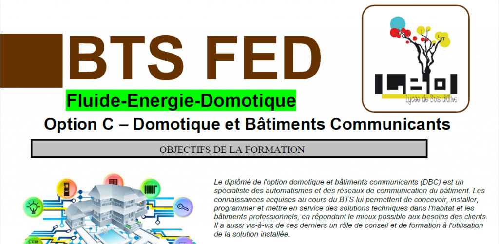 BTS FED option C – Lycée de Bois d'Olive