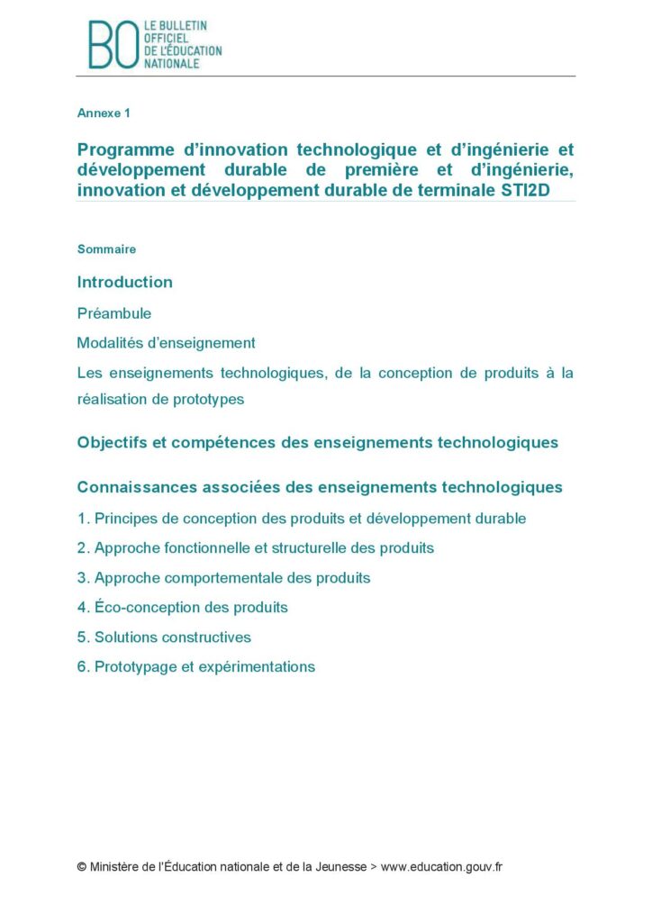 La série technologique STI2D | Lycée Jean Hinglo