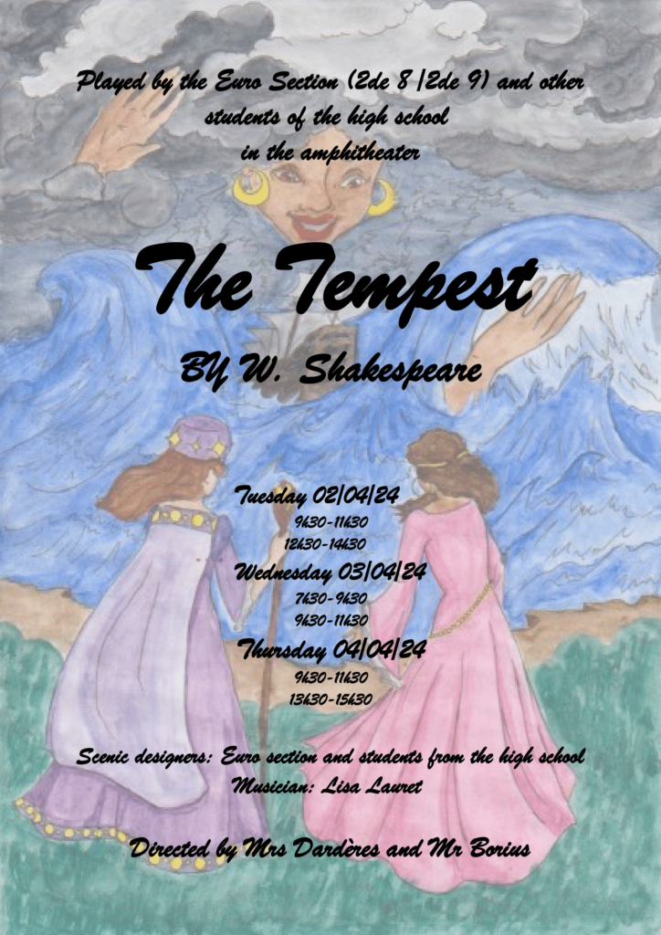 The Tempest by William SHAKESPEARE du 02/04/2024 au 04/04/2024 – Lycée Roland Garros