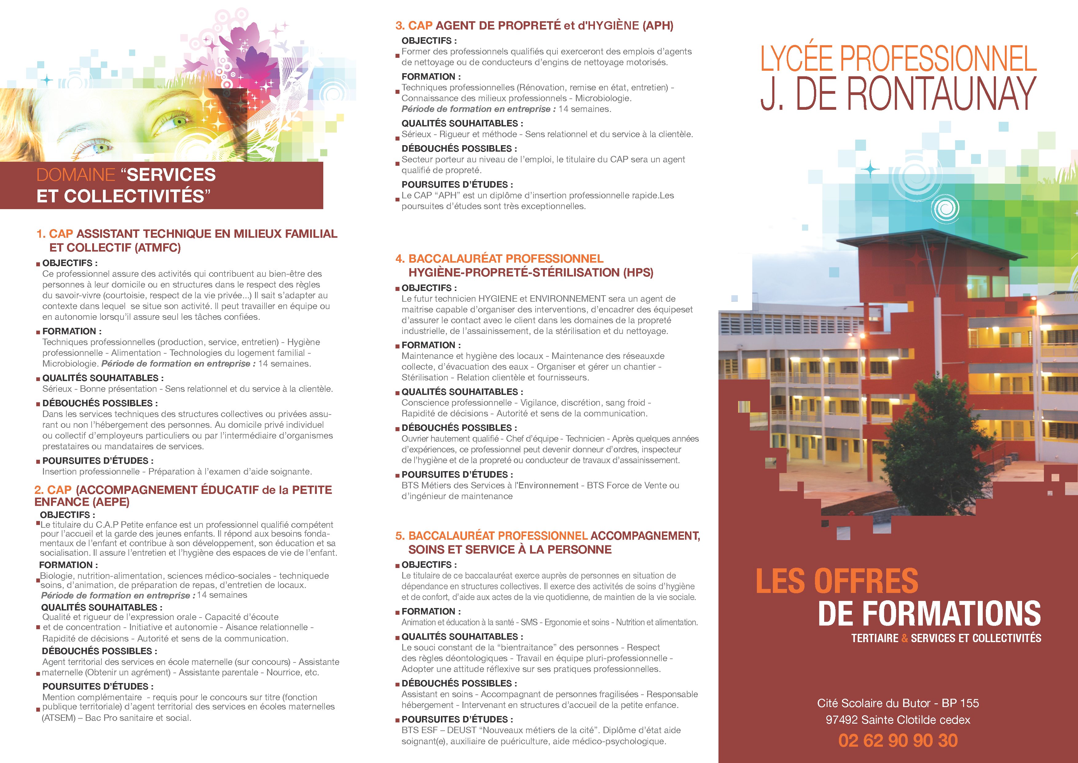 Les offres de formations | LYCEE PROFESSIONNEL JULIEN DE RONTAUNAY
