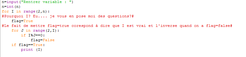 Pour acceder à l'écriture Python cliquer ici